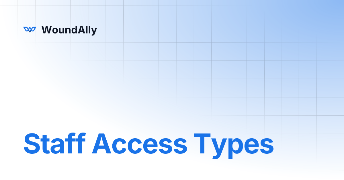 Staff Access Types | WoundAlly